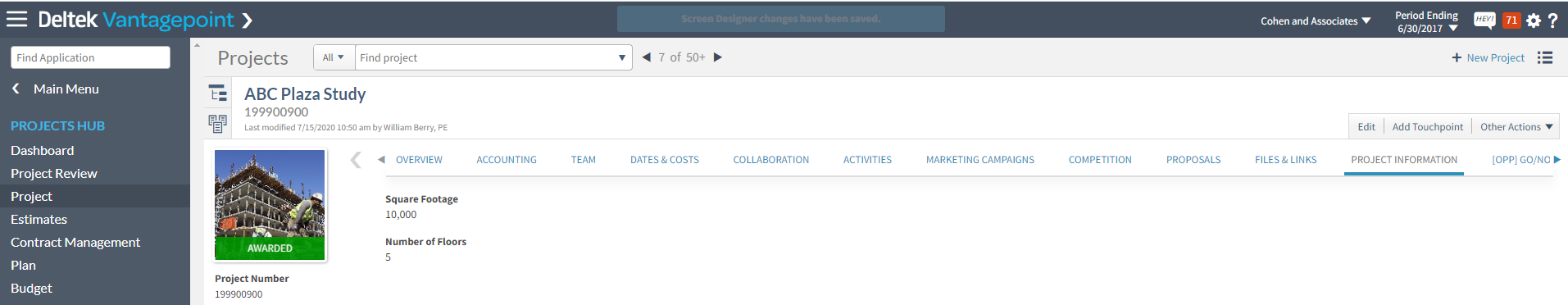 Easily Capture Project Information Using Deltek Vantagepoint